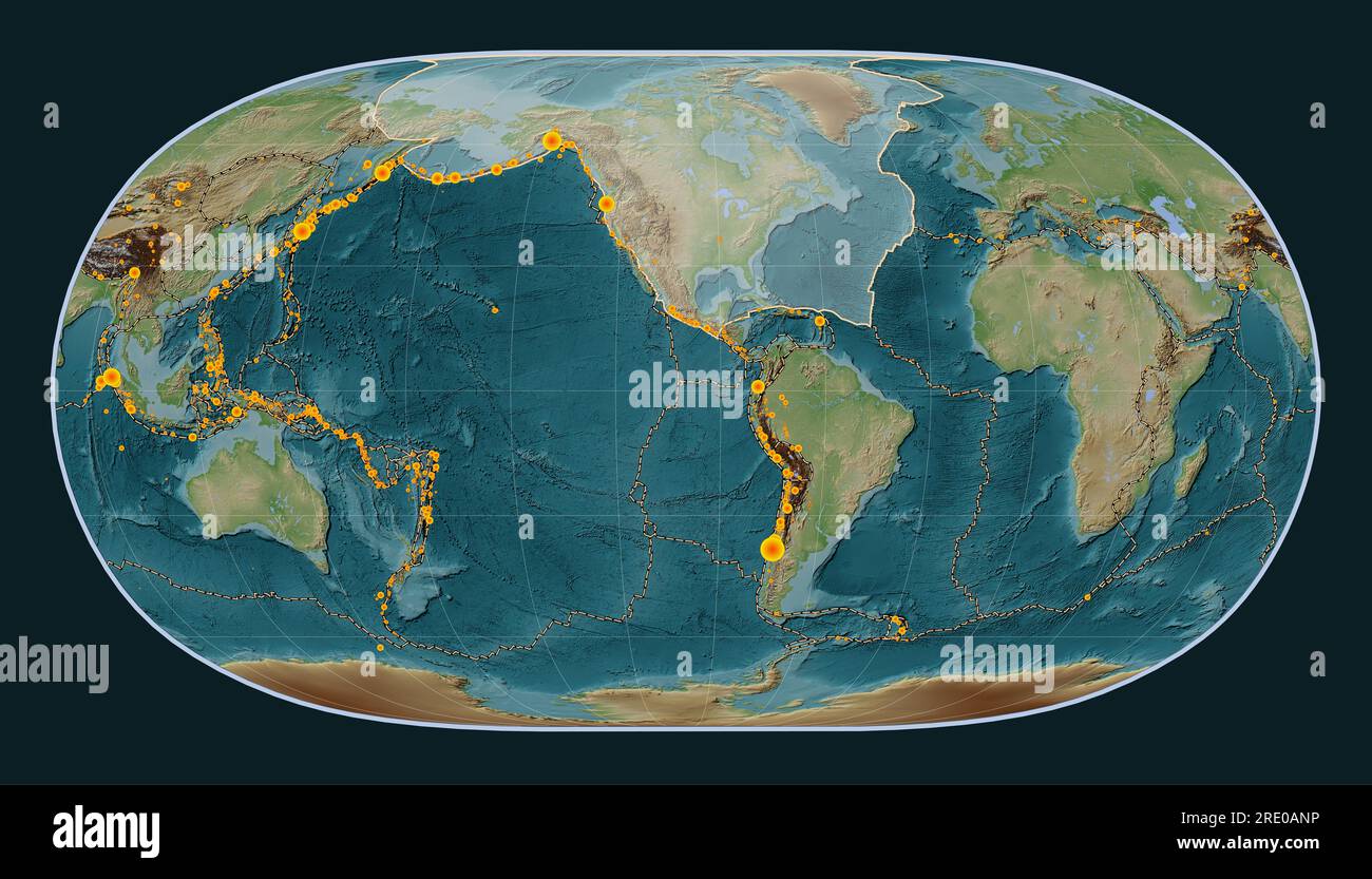 North American tectonic plate on the Wiki style elevation map in the ...