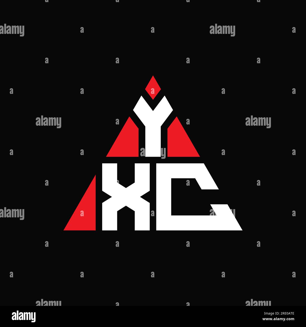 YXC triangle letter logo design with triangle shape. YXC triangle logo design monogram. YXC ...