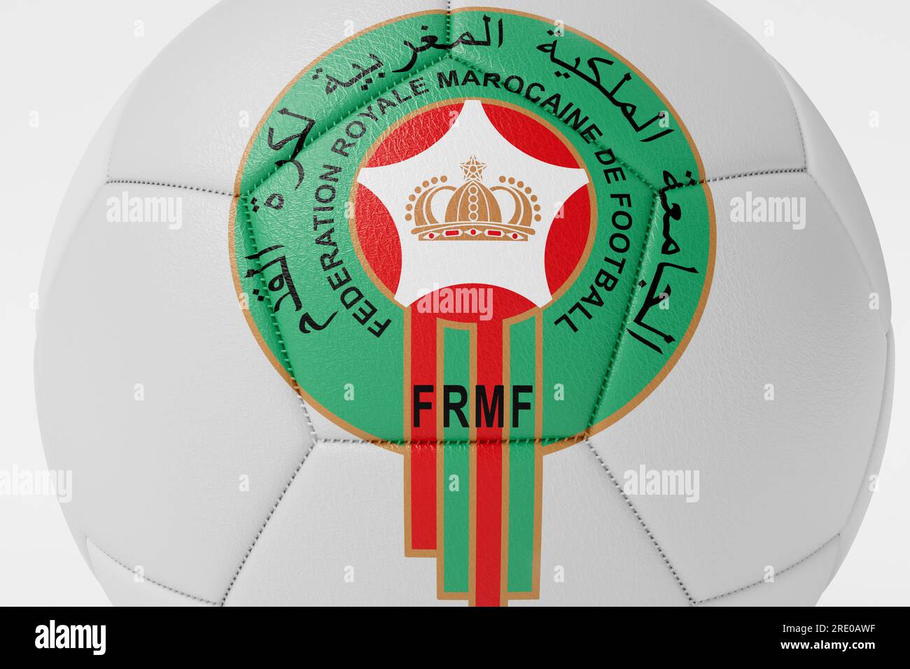 LONDON, UK - July 2023: Morocco national football team logo badge on a ...