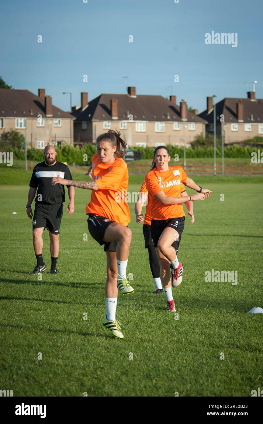 London Bees training at the Hive training grounds in Harrow, female ...