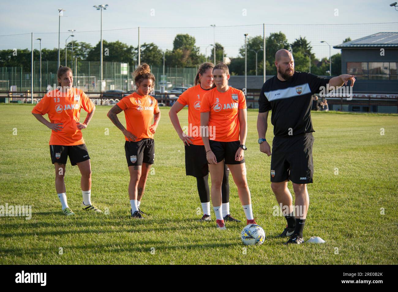 London Bees training at the Hive training grounds in Harrow, female ...