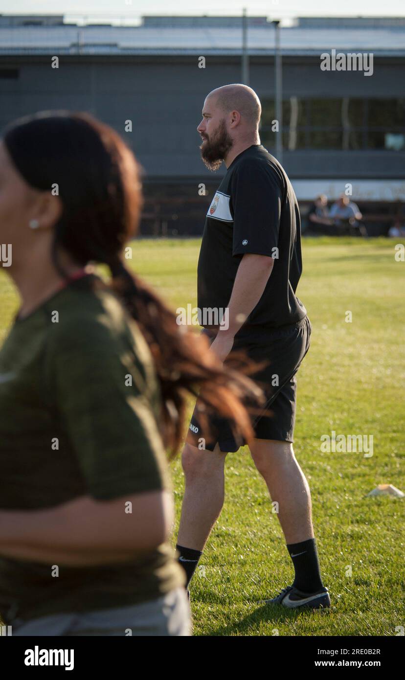 London Bees training at the Hive training grounds in Harrow, female ...