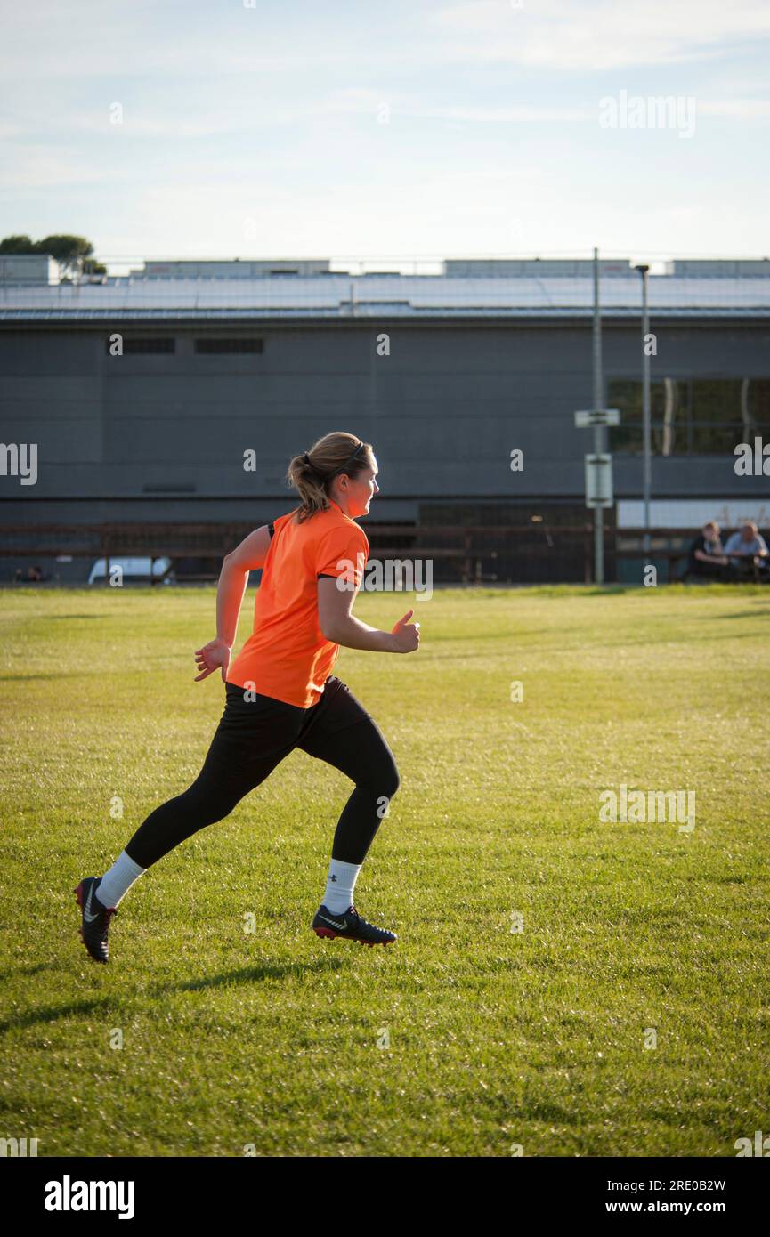 London Bees training at the Hive training grounds in Harrow, female ...