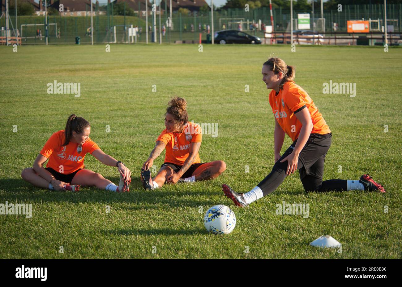 London Bees training at the Hive training grounds in Harrow, female ...