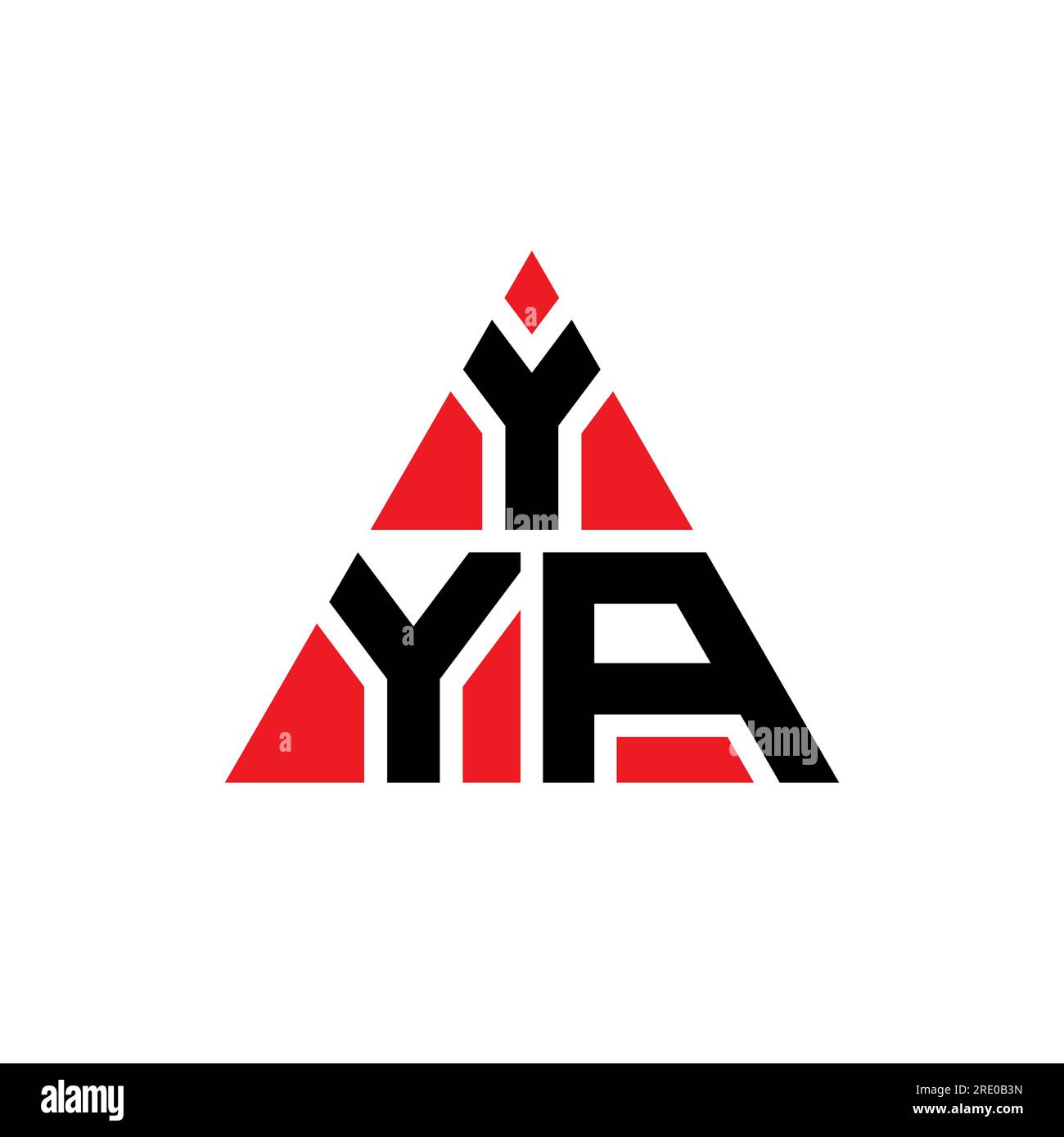 YYA triangle letter logo design with triangle shape. YYA triangle logo ...