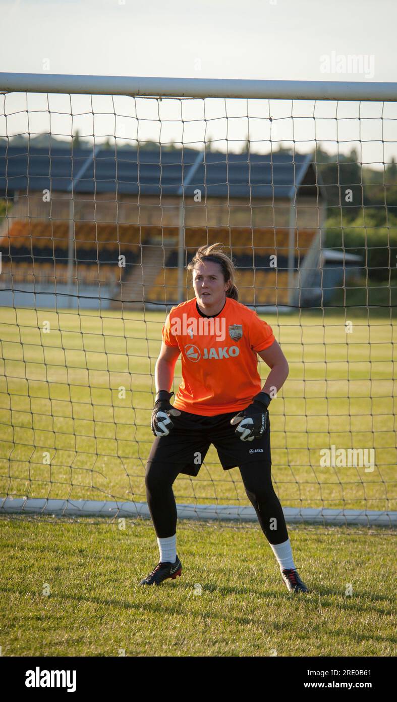 London Bees training at the Hive training grounds in Harrow, female ...