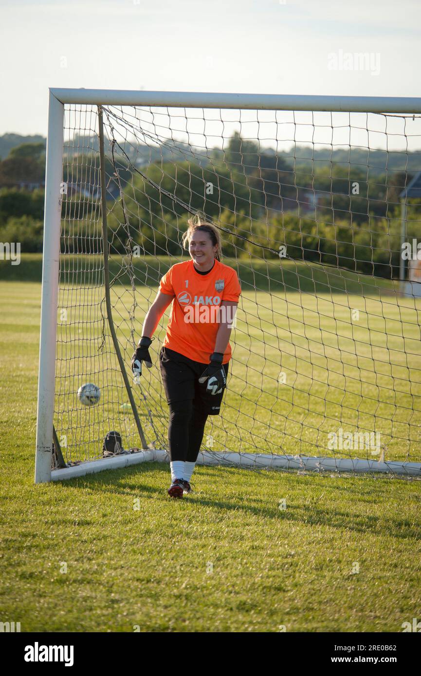 London Bees training at the Hive training grounds in Harrow, female ...