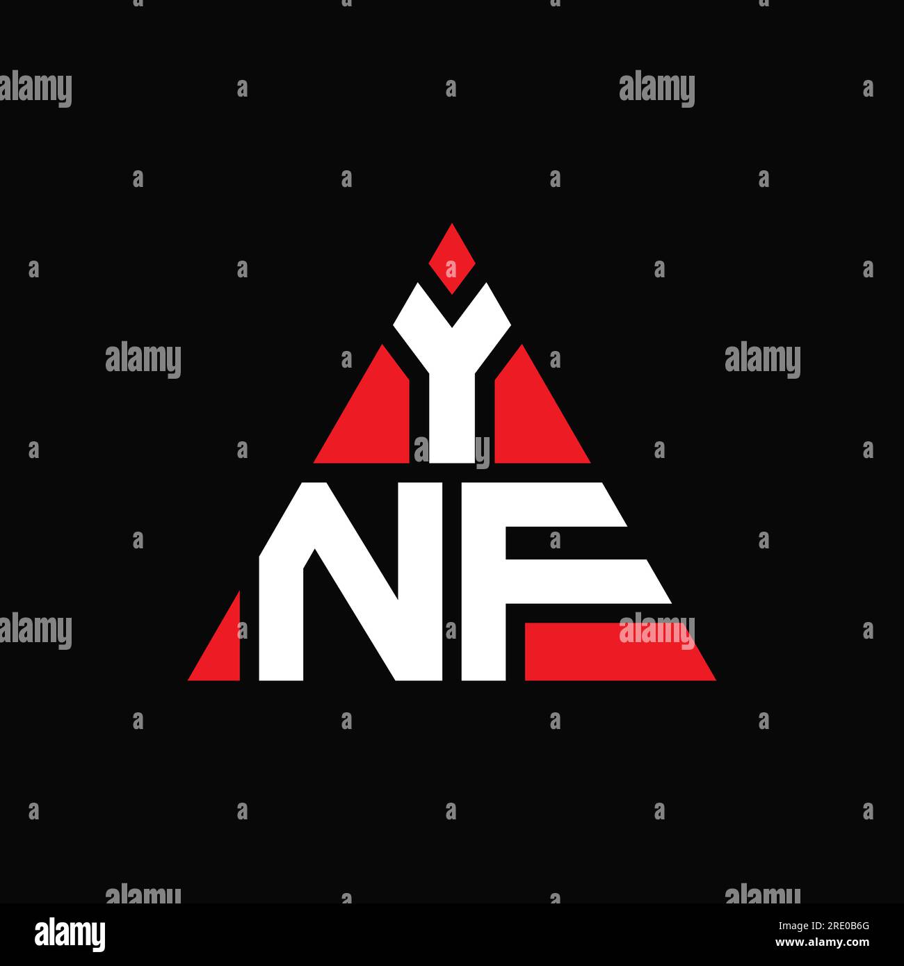 YNF triangle letter logo design with triangle shape. YNF triangle logo ...