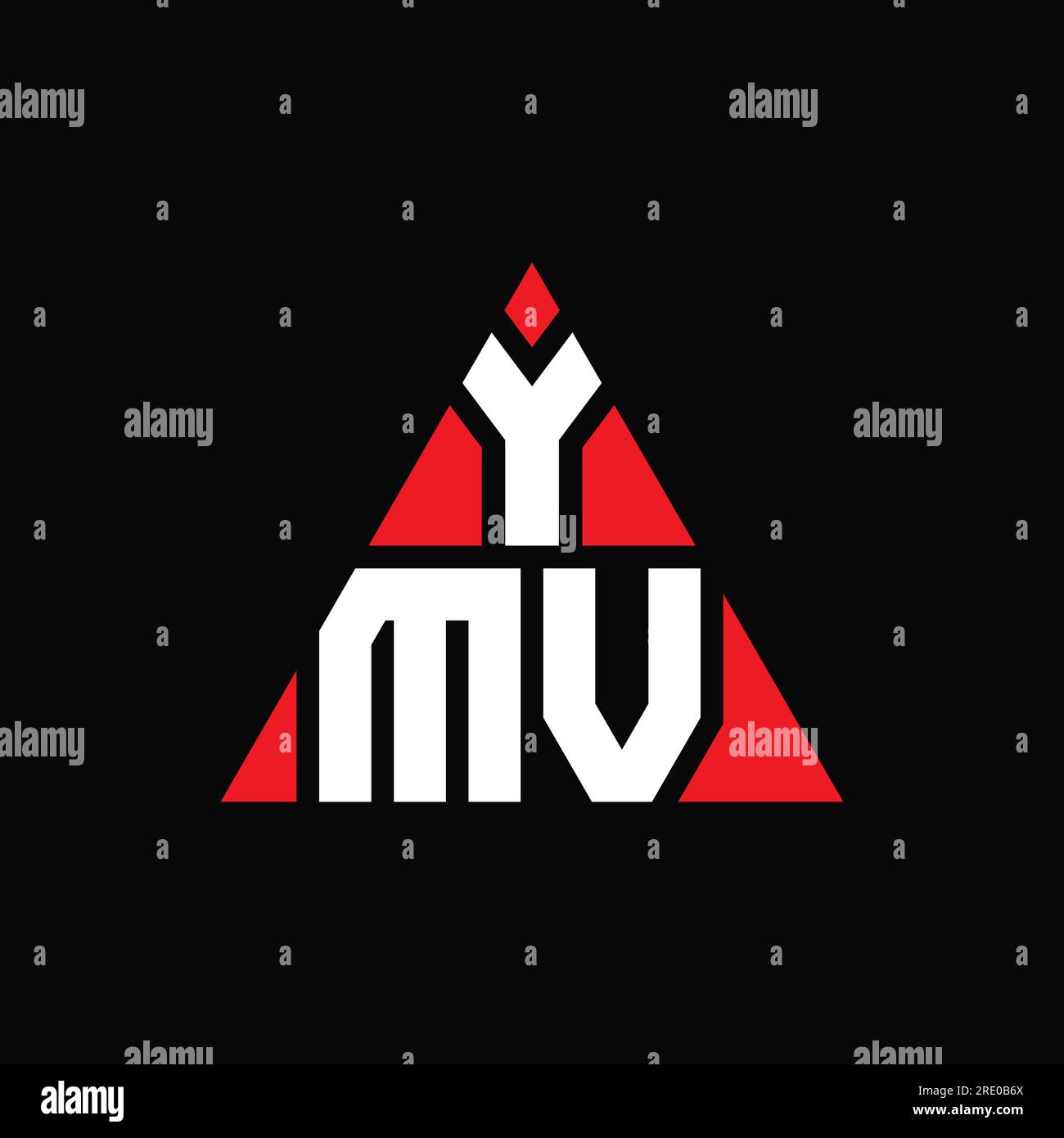 YMV triangle letter logo design with triangle shape. YMV triangle logo ...