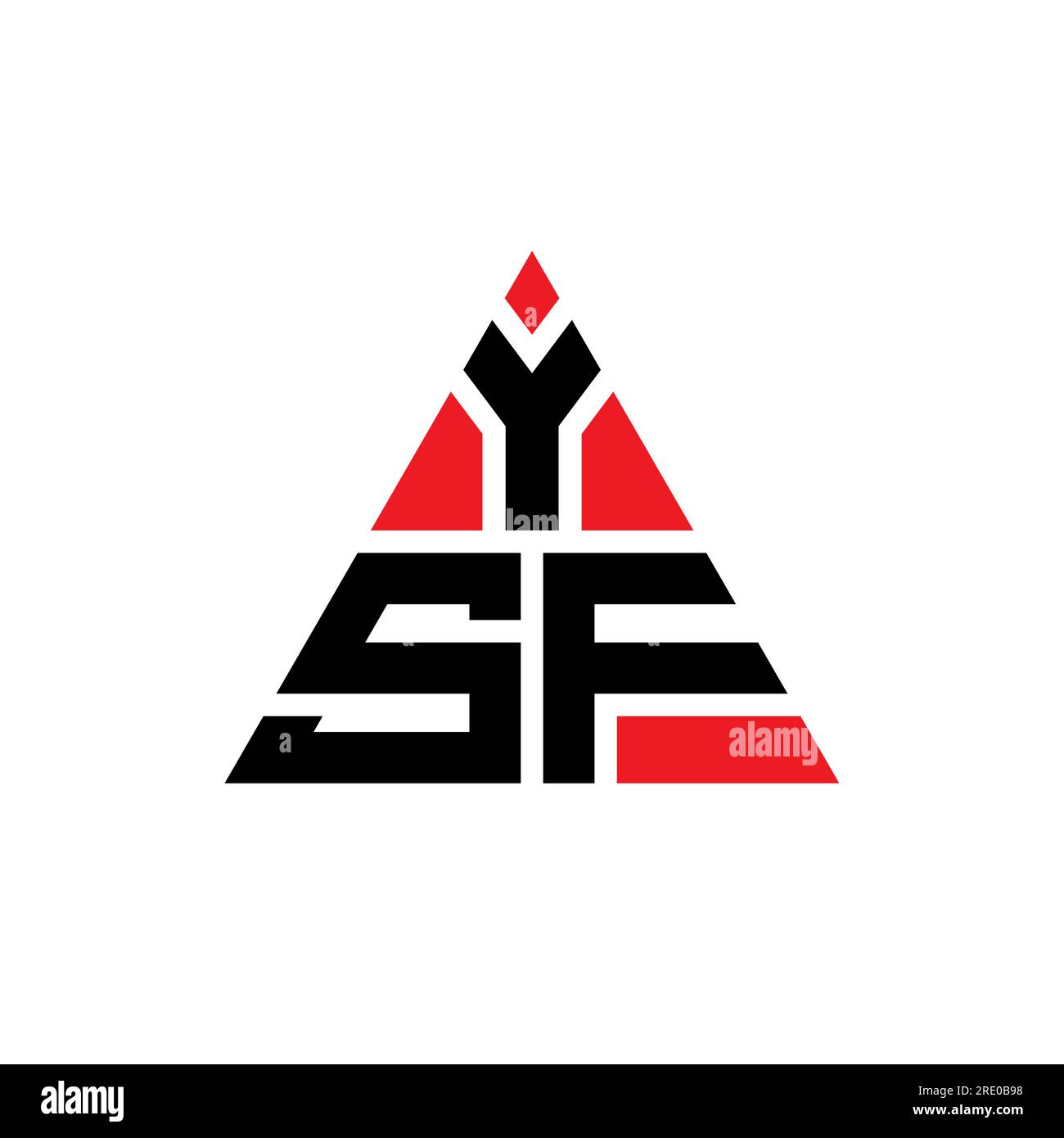 YSF triangle letter logo design with triangle shape. YSF triangle logo ...