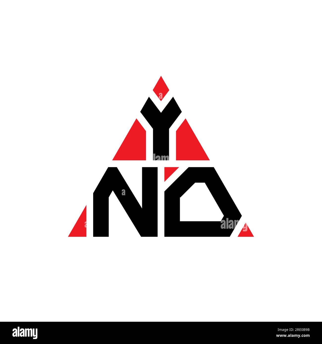 YNO triangle letter logo design with triangle shape. YNO triangle logo ...