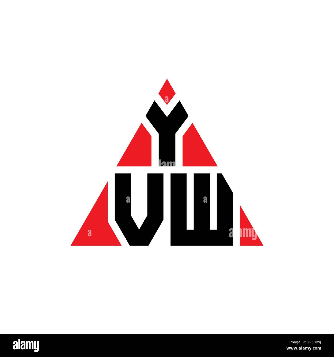 YVW triangle letter logo design with triangle shape. YVW triangle logo ...