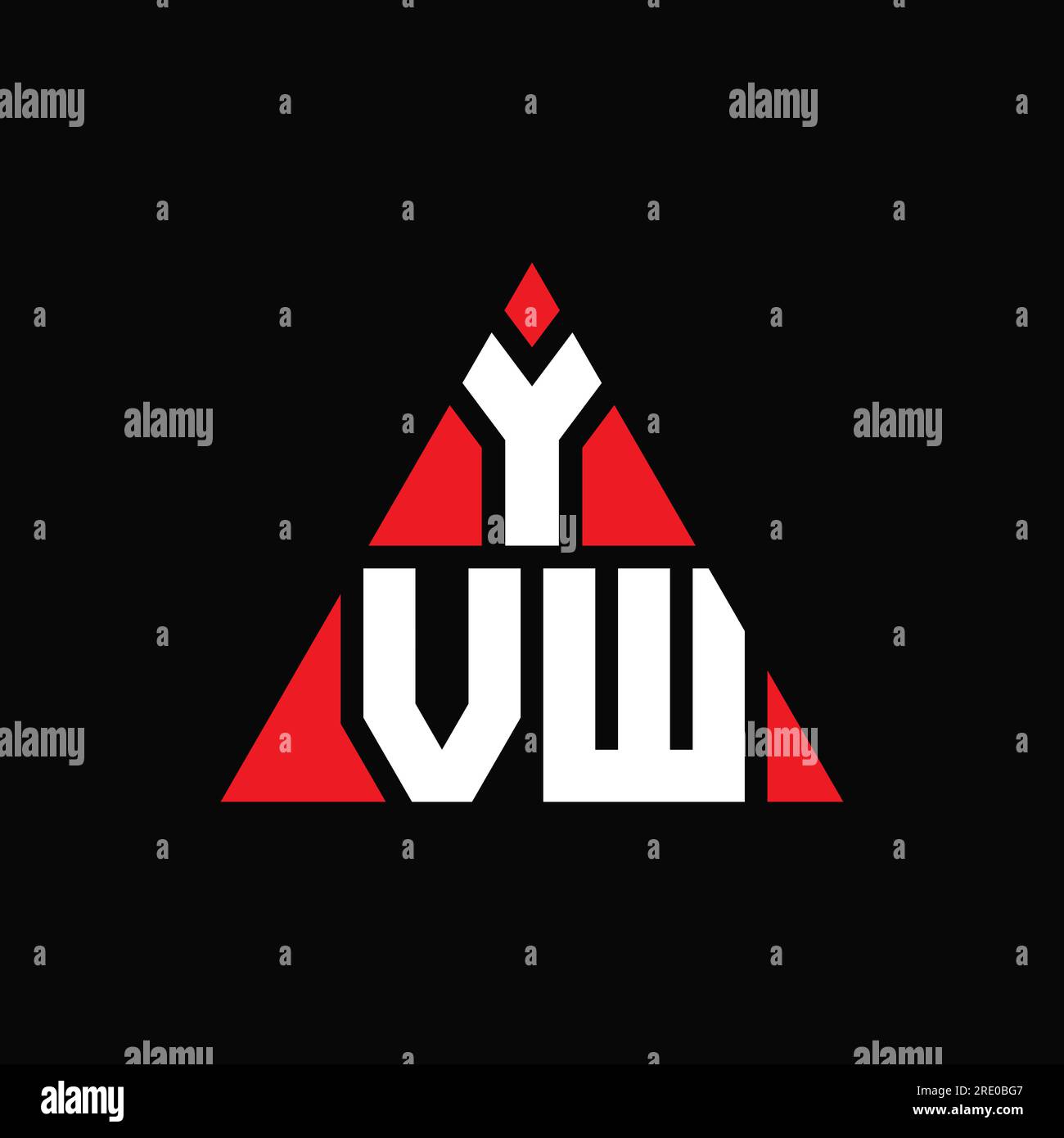 YVW triangle letter logo design with triangle shape. YVW triangle logo ...