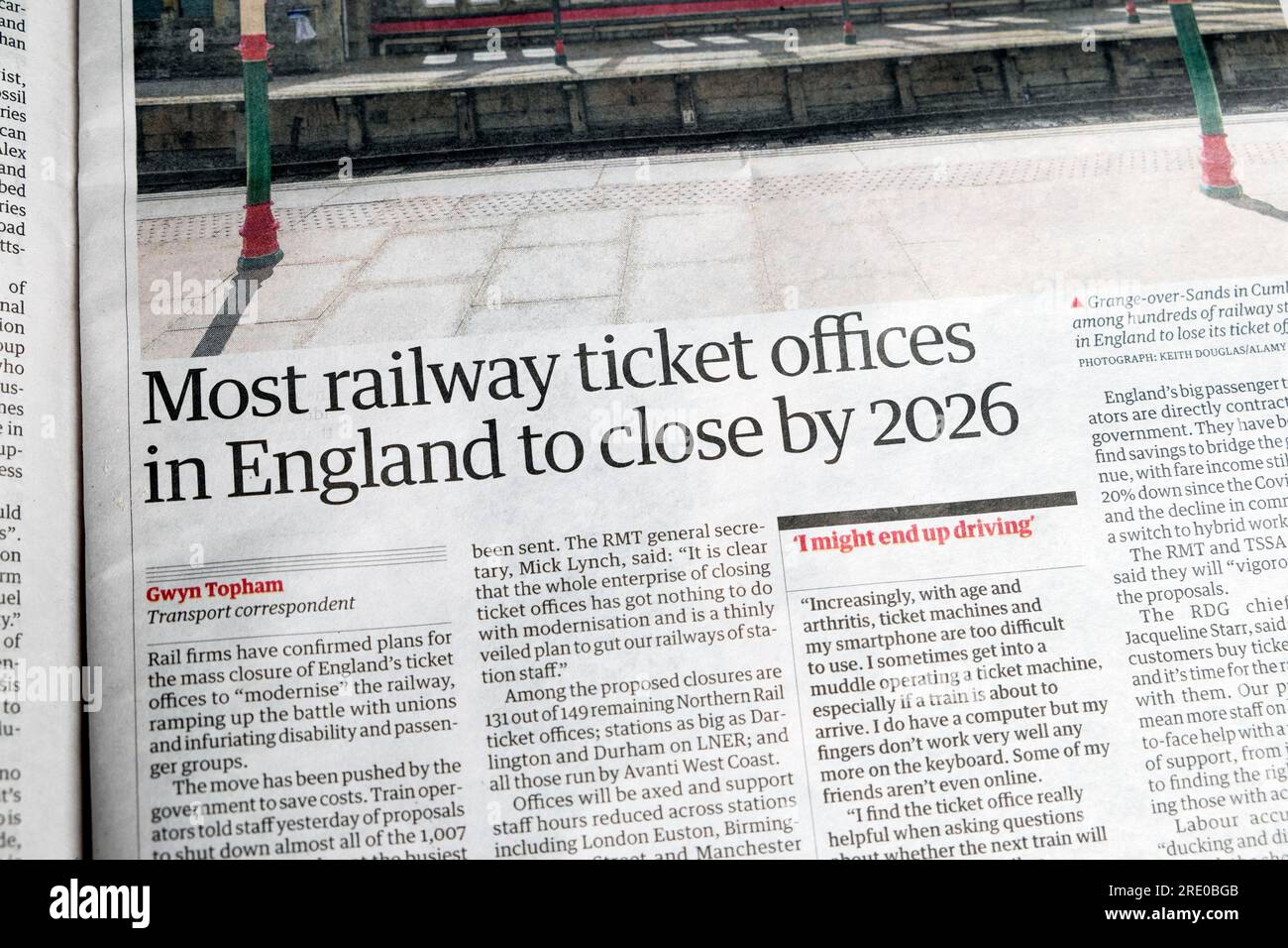 'Most railway ticket offices in England to close by 2026' Guardian ...