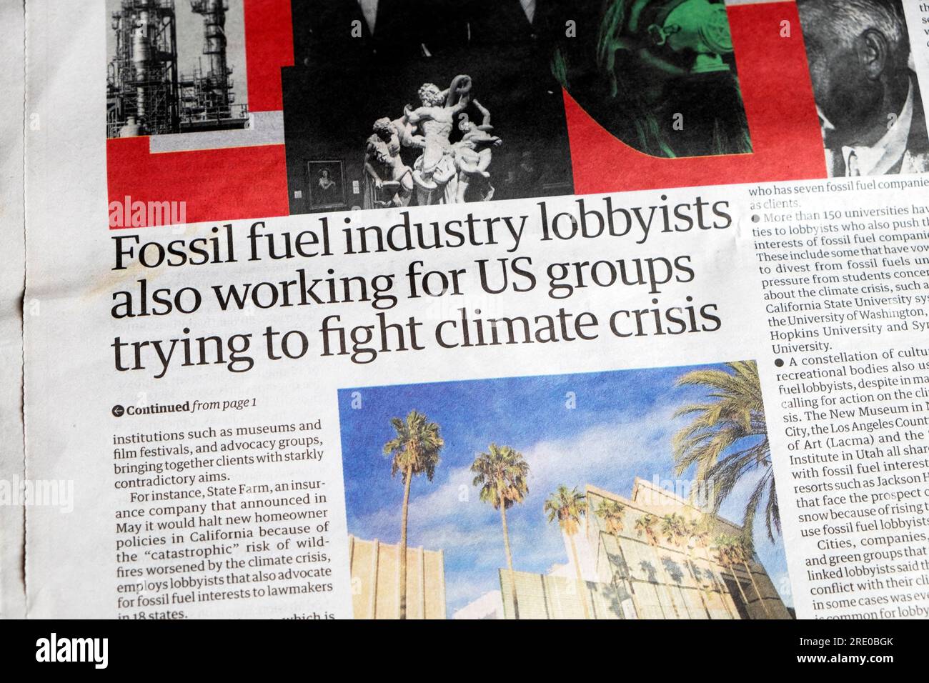 'Fossil fuel industry lobbyists also working for US groups trying to ...