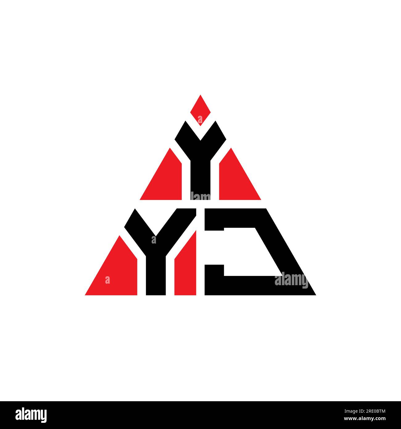 YYJ triangle letter logo design with triangle shape. YYJ triangle logo design monogram. YYJ ...