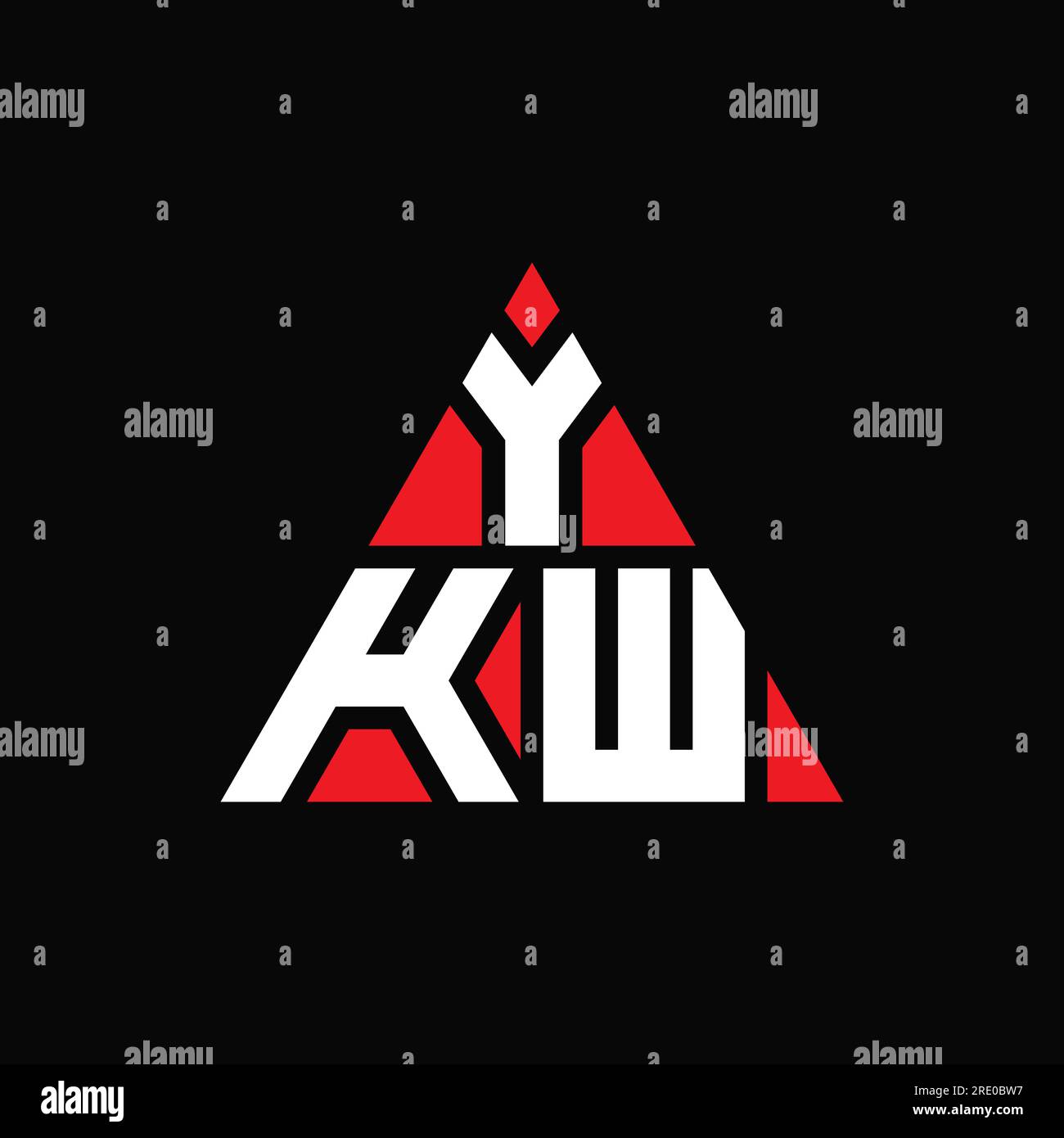YKW triangle letter logo design with triangle shape. YKW triangle logo ...