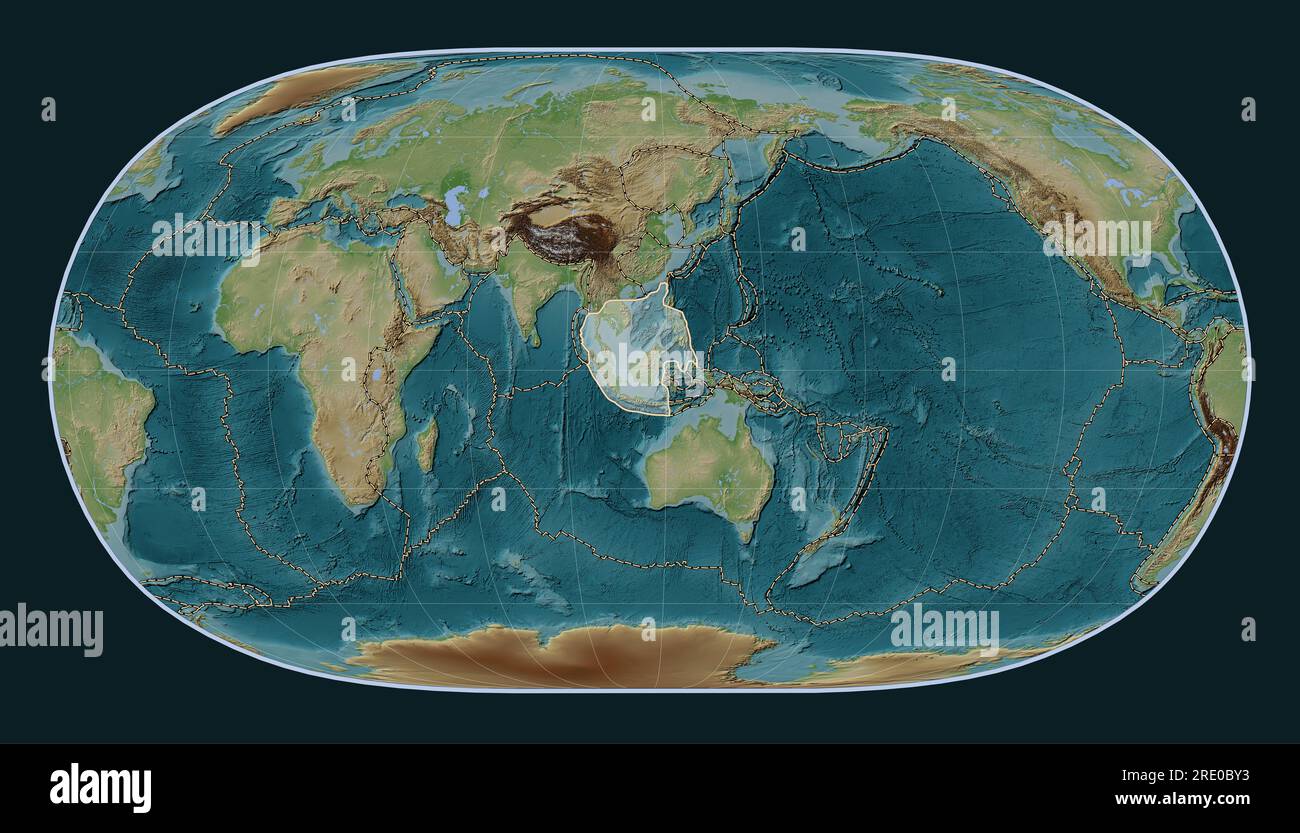 Sunda tectonic plate on the Wiki style elevation map in the Natural ...