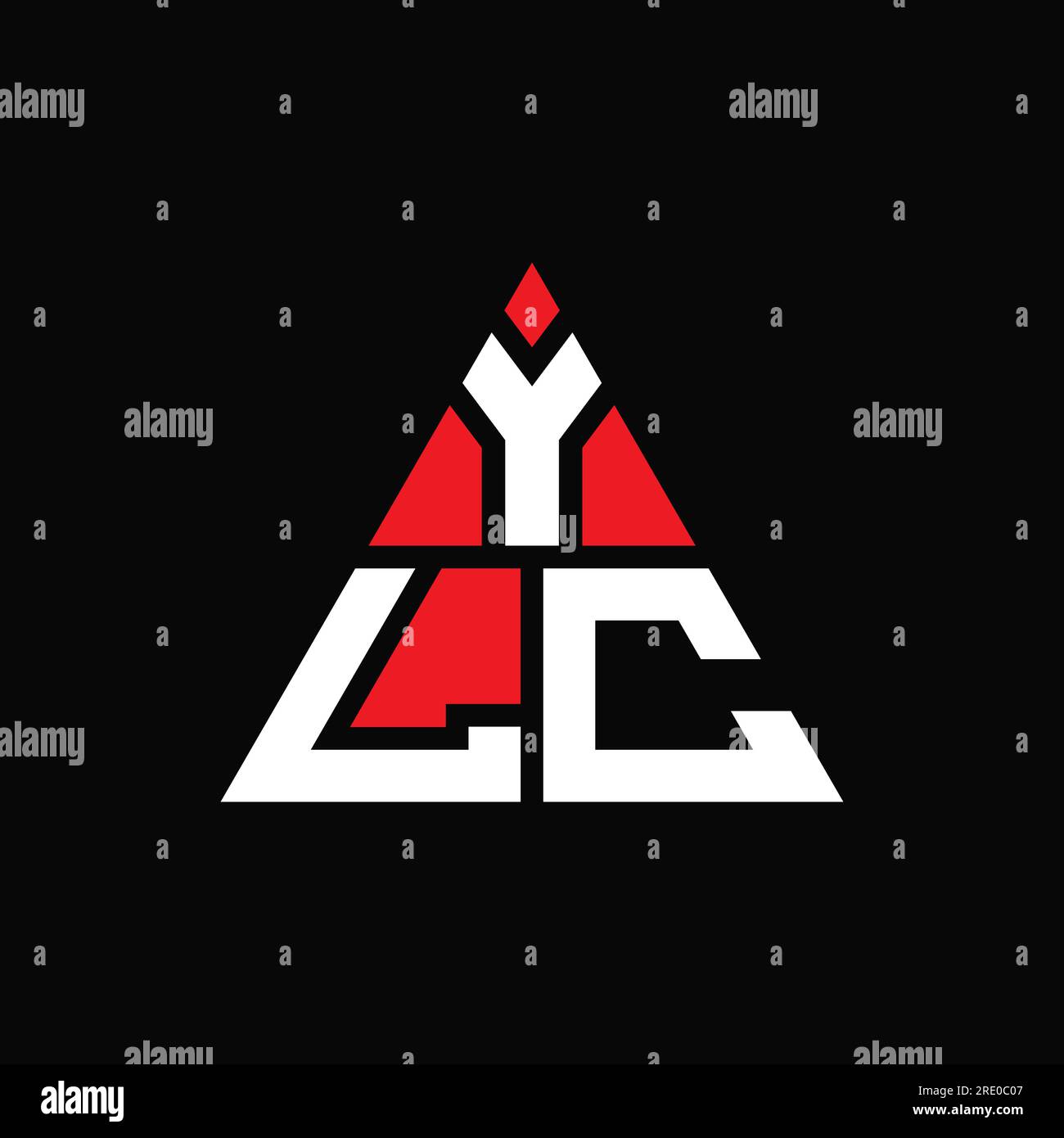 YLC triangle letter logo design with triangle shape. YLC triangle logo ...