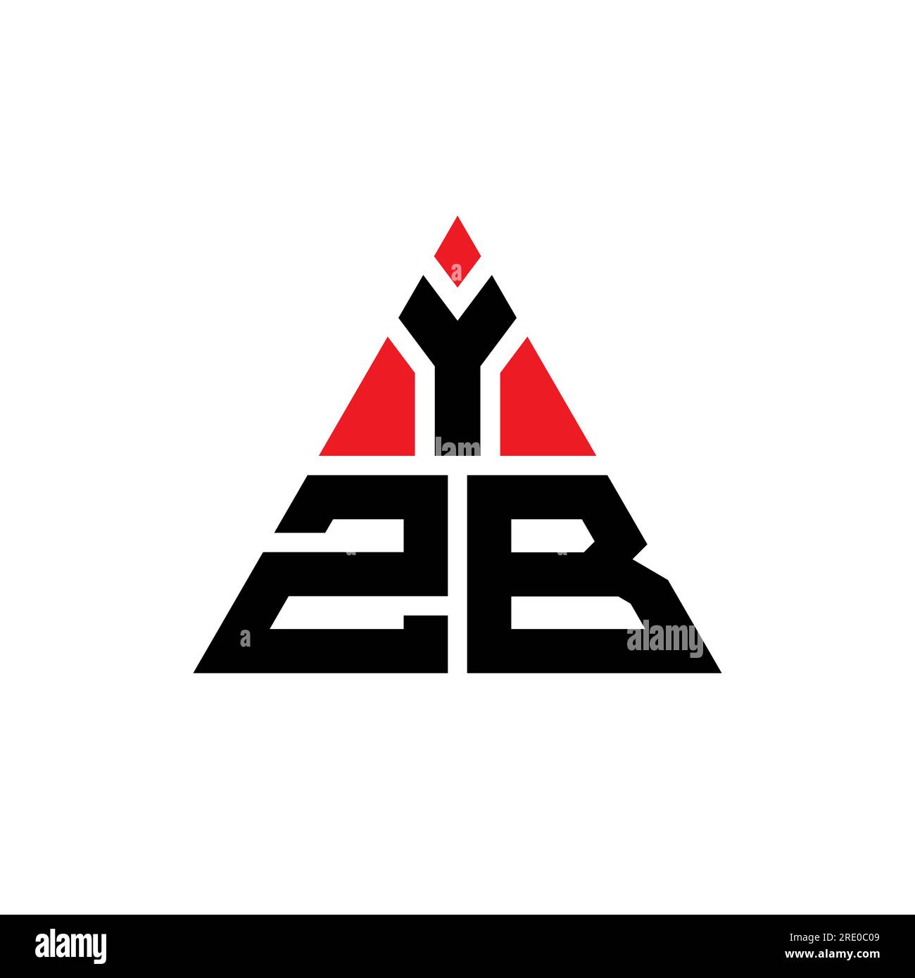 YZB triangle letter logo design with triangle shape. YZB triangle logo ...