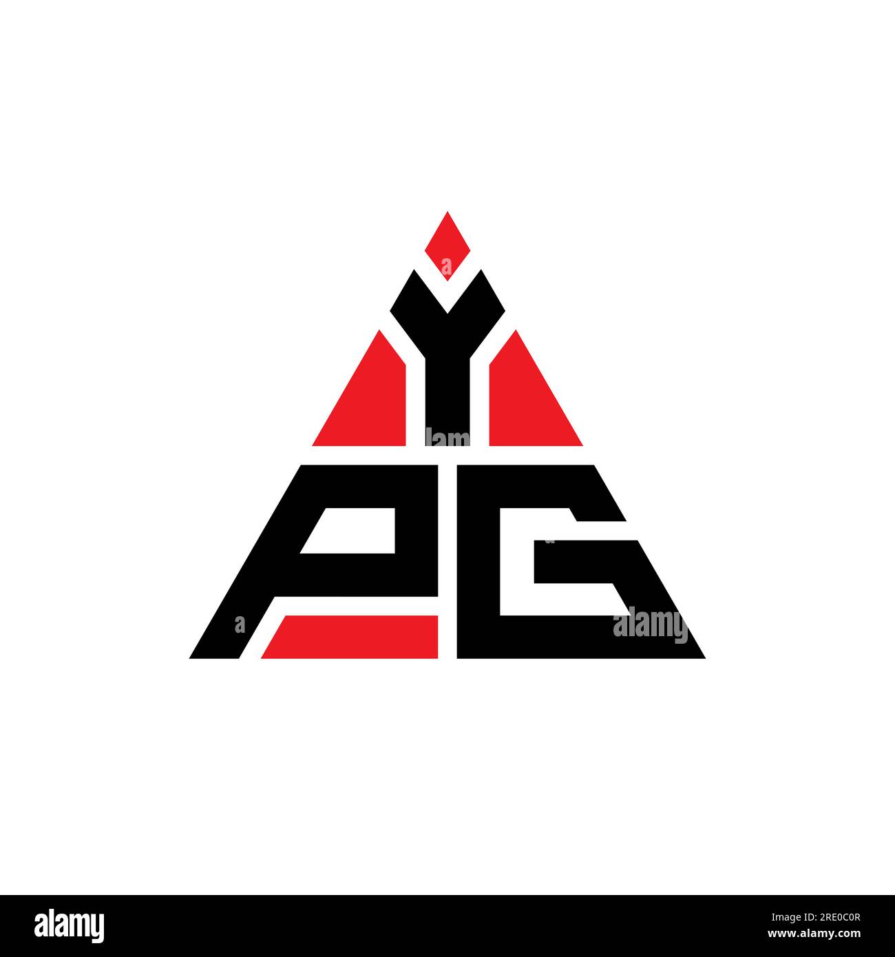 YPG triangle letter logo design with triangle shape. YPG triangle logo ...
