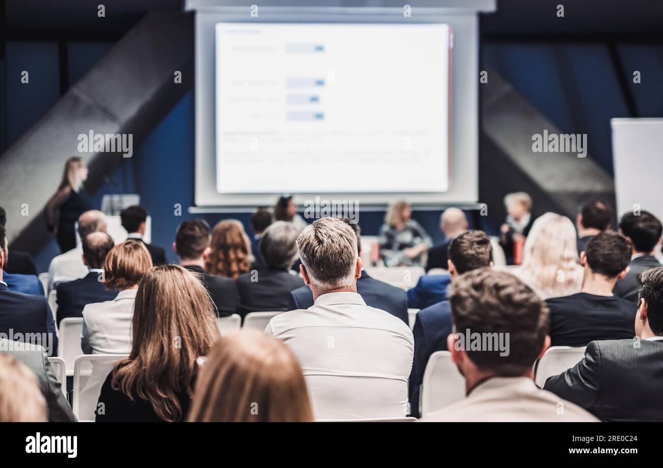 Round table discussion at business convention and Presentation ...