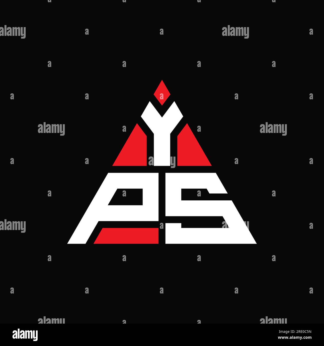 YPS triangle letter logo design with triangle shape. YPS triangle logo ...