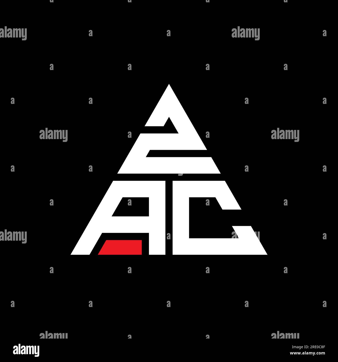 ZAC triangle letter logo design with triangle shape. ZAC triangle logo ...