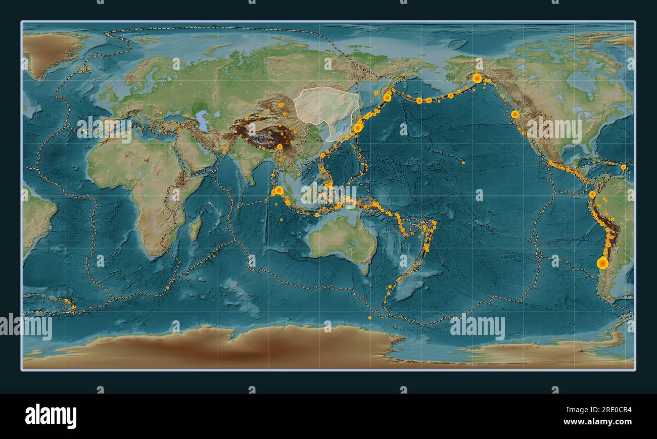 Amur tectonic plate on the Wiki style elevation map in the Patterson ...