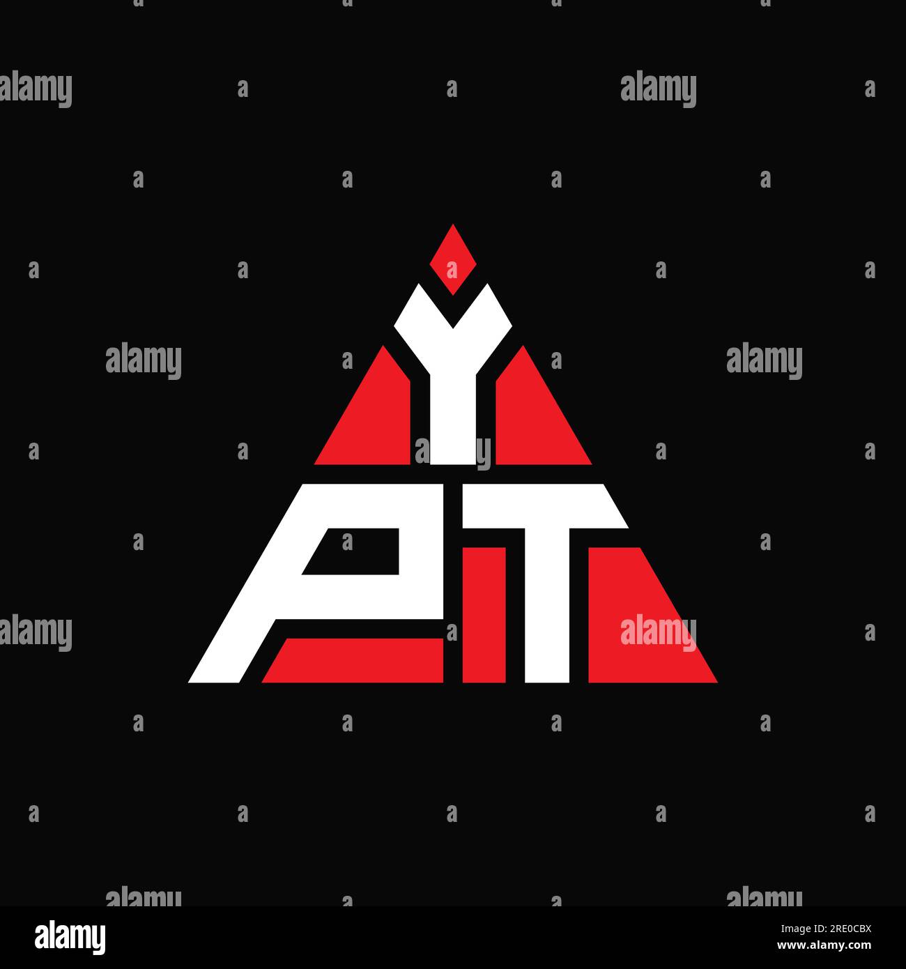 YPT triangle letter logo design with triangle shape. YPT triangle logo ...