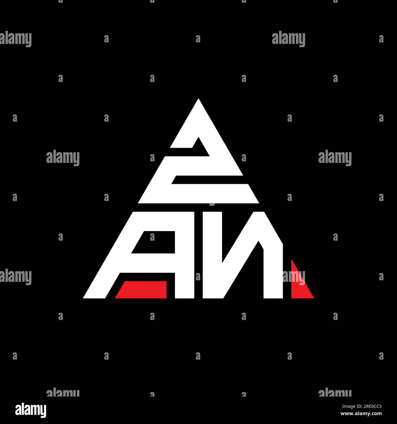 ZAN triangle letter logo design with triangle shape. ZAN triangle logo ...