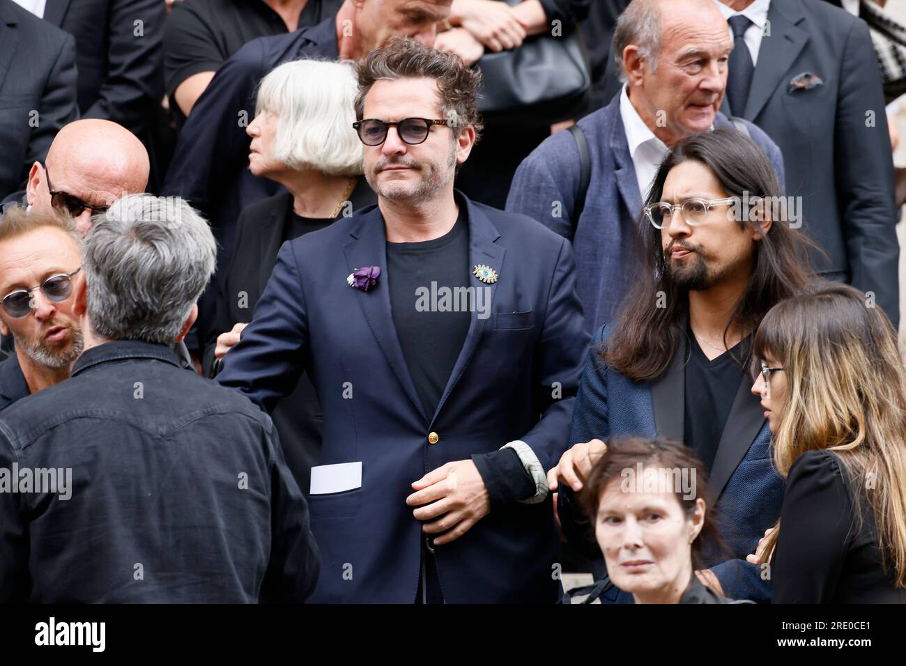 Singer Matthieu Chedid, aka M, leaves Jane Birkin's funerals ceremony ...