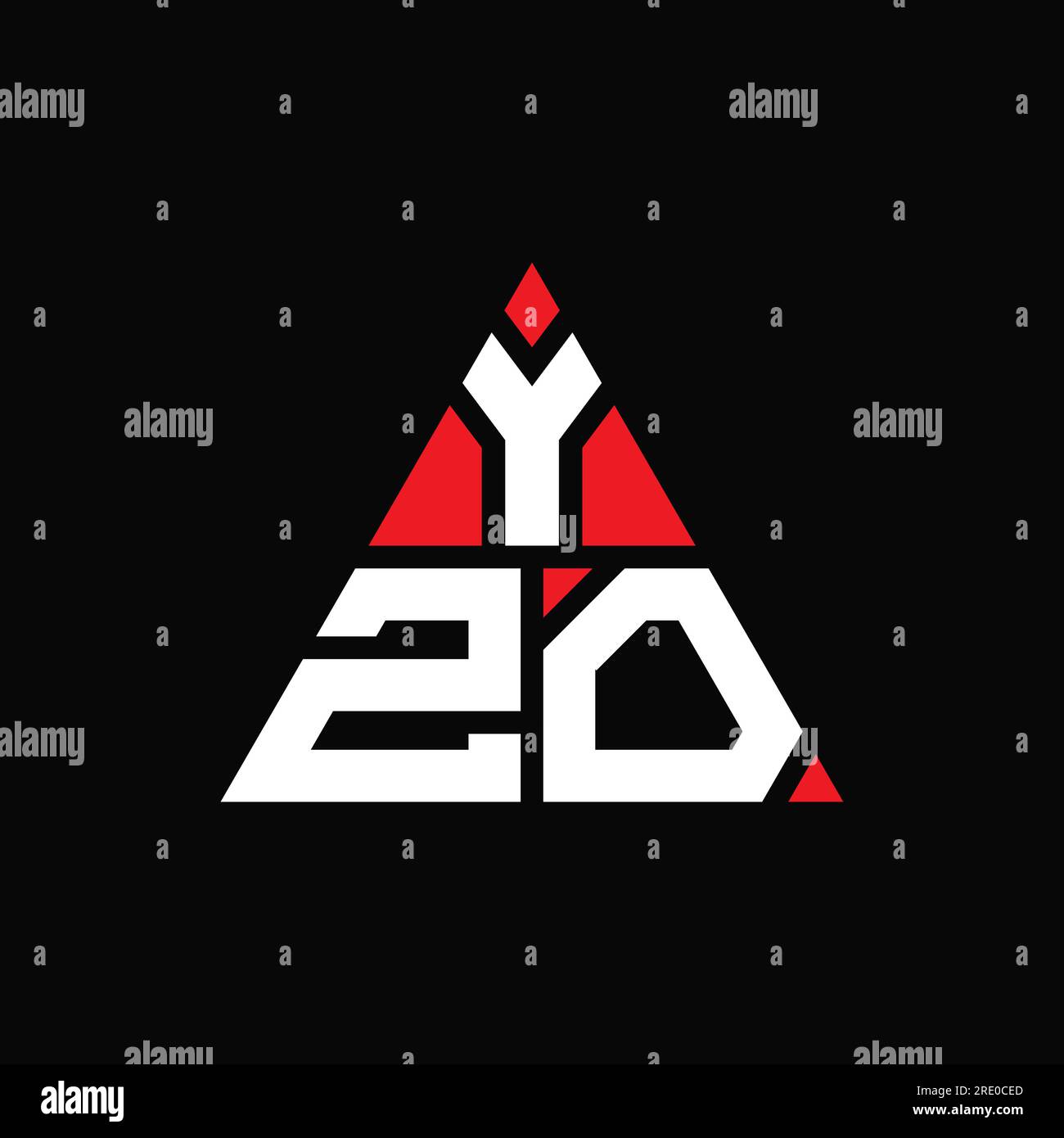 YZO triangle letter logo design with triangle shape. YZO triangle logo ...