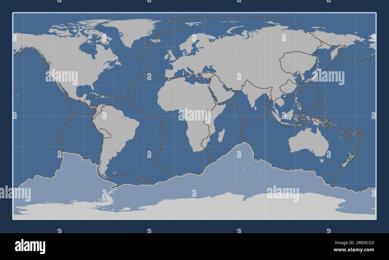 Antarctica tectonic plate on the solid contour map in the Patterson ...