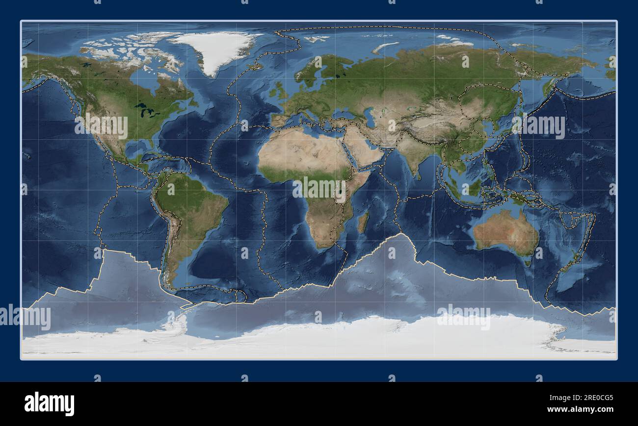 Antarctica tectonic plate on the Blue Marble satellite map in the ...