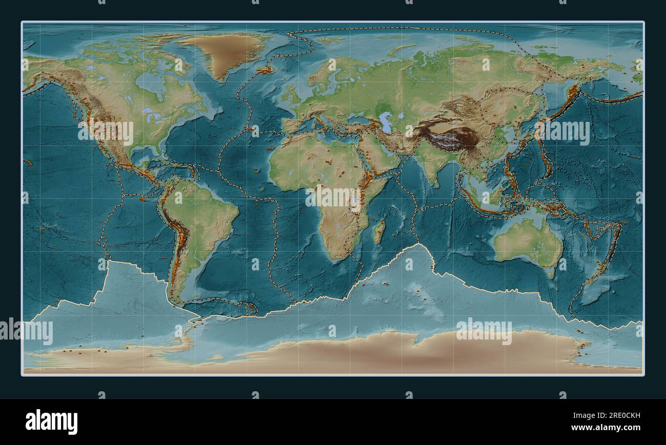 Antarctica tectonic plate on the Wiki style elevation map in the ...