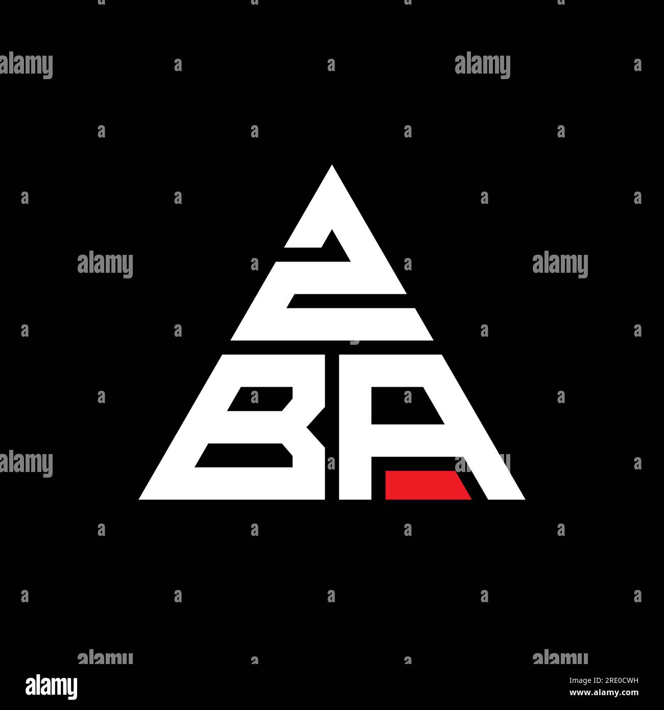 ZBA triangle letter logo design with triangle shape. ZBA triangle logo ...