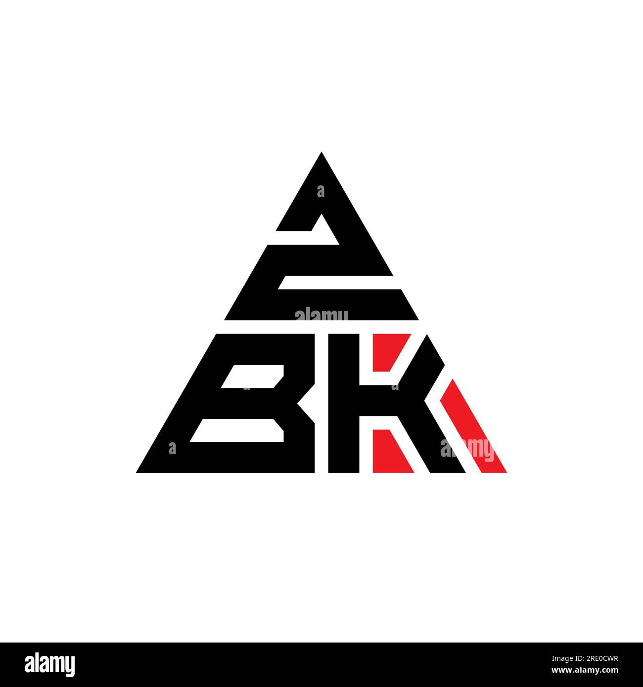 ZBK triangle letter logo design with triangle shape. ZBK triangle logo ...