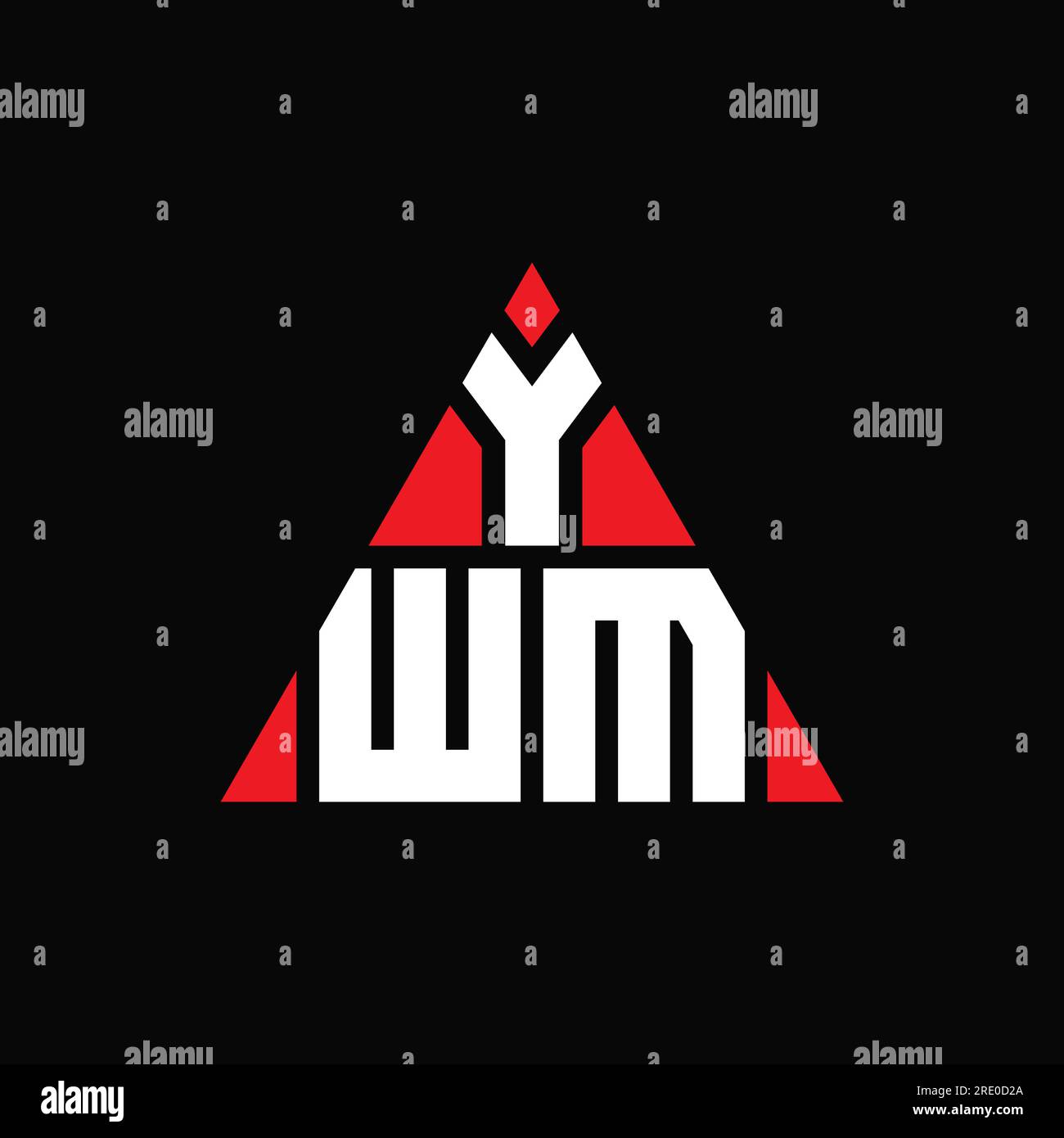 YWM triangle letter logo design with triangle shape. YWM triangle logo ...