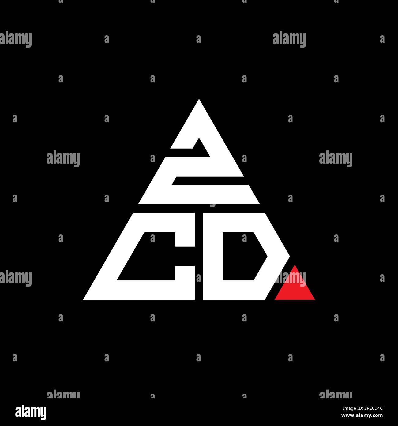 ZCD triangle letter logo design with triangle shape. ZCD triangle logo ...