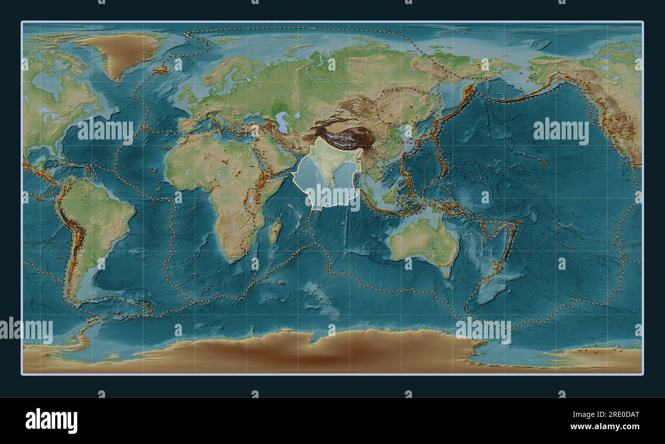 Indian tectonic plate on the Wiki style elevation map in the Patterson ...