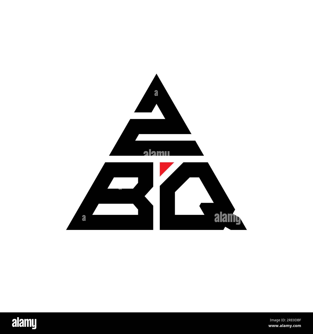 ZBQ triangle letter logo design with triangle shape. ZBQ triangle logo design monogram. ZBQ ...