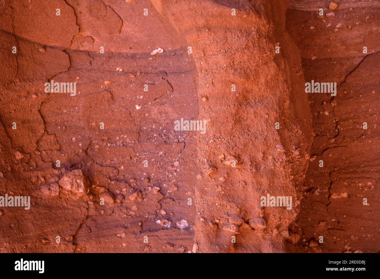 Can Riera caves and its surroundings, formed by the erosion of reddish ...