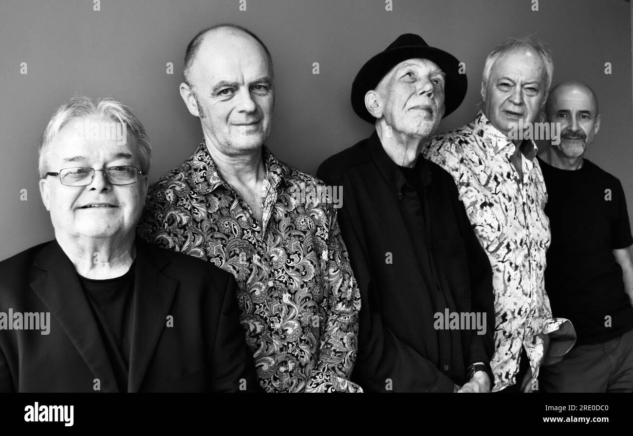 Folk-rock band Lindisfarne. Pictured (L-R) Paul Smith, Ian Thomson ...
