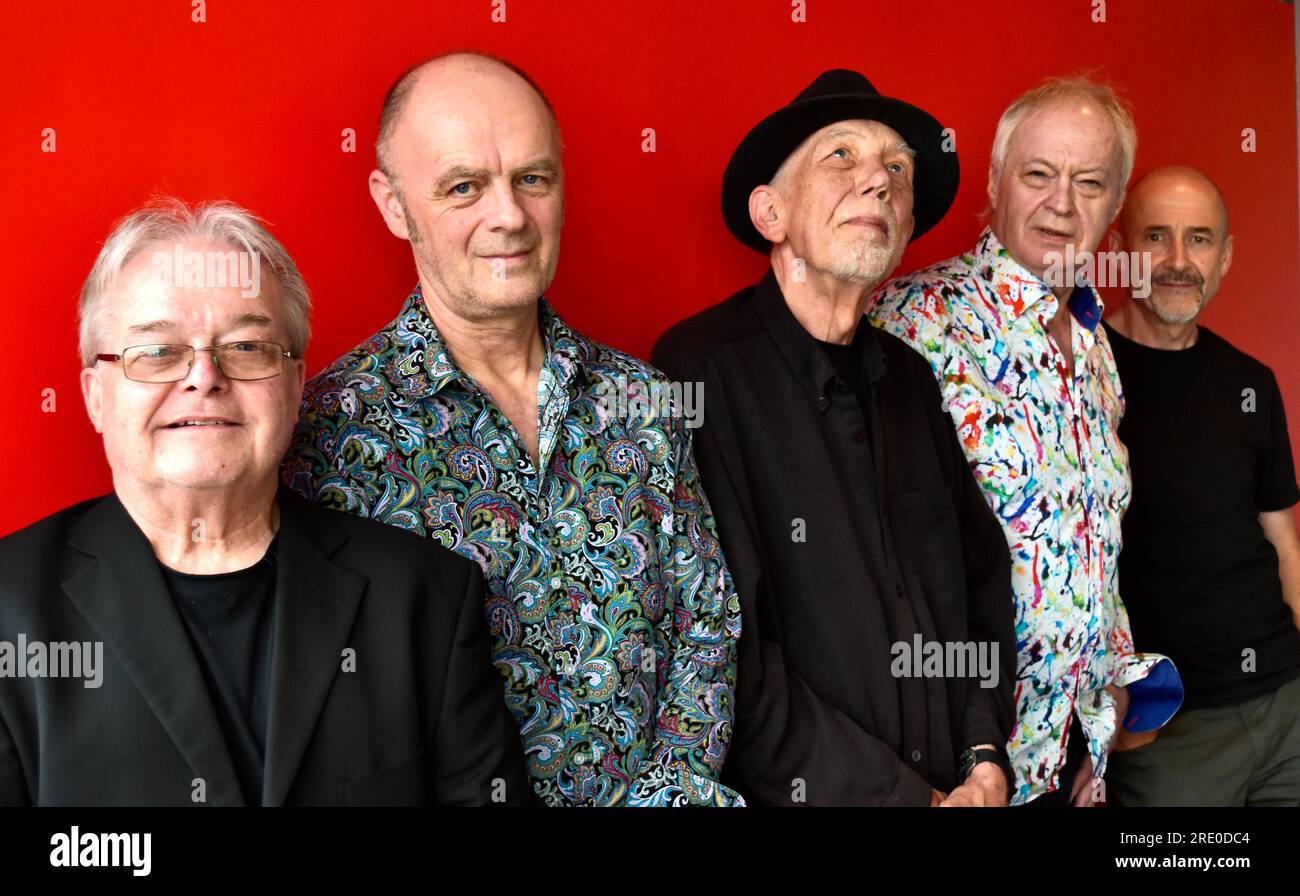 Folk-rock band Lindisfarne. Pictured (L-R) Paul Smith, Ian Thomson ...