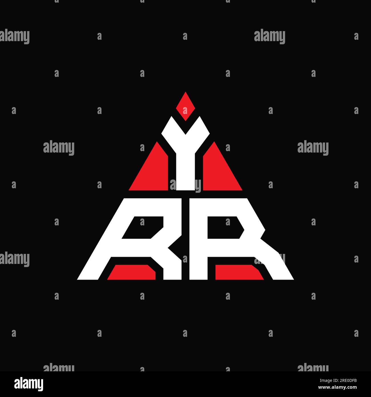 YRR triangle letter logo design with triangle shape. YRR triangle logo ...