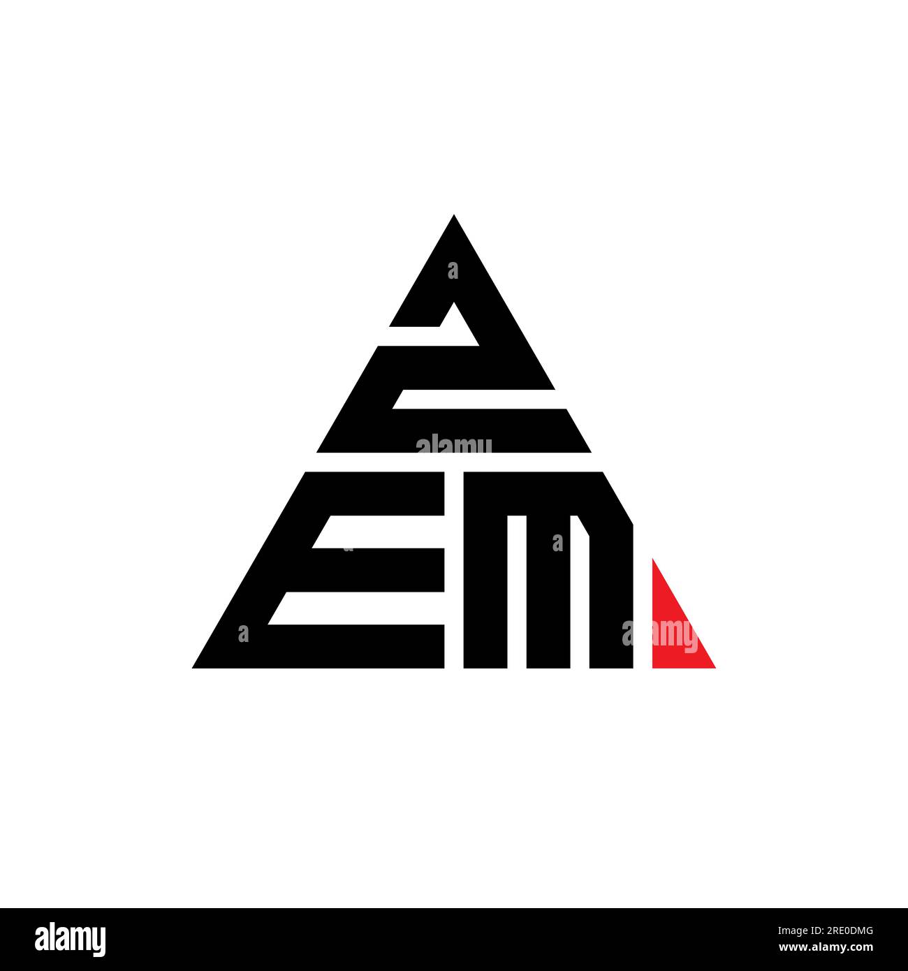 ZEM triangle letter logo design with triangle shape. ZEM triangle logo ...