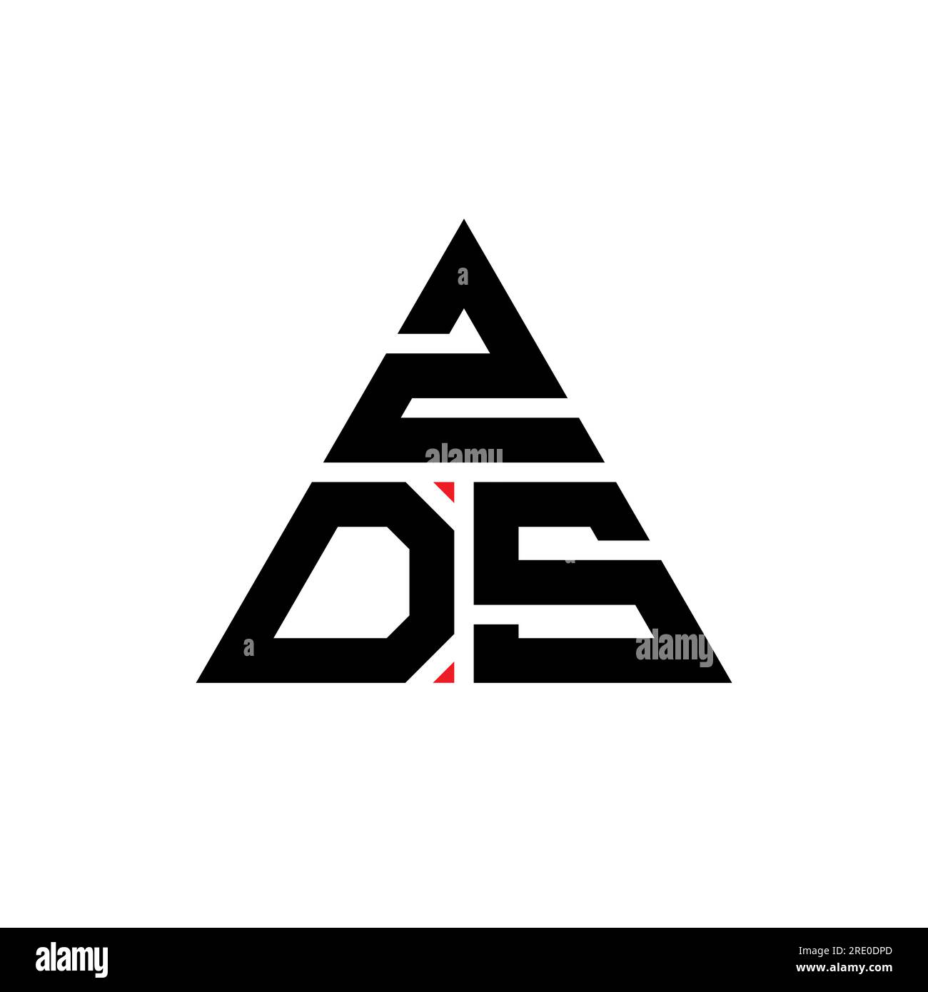 ZDS triangle letter logo design with triangle shape. ZDS triangle logo ...