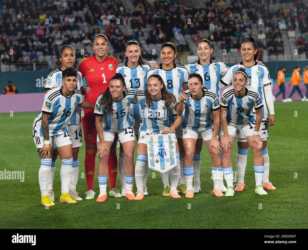 Auckland, New Zealand. 24th July, 2023. Players of Argentina line up ...