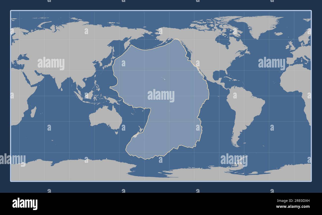 Pacific tectonic plate on the solid contour map in the Patterson ...